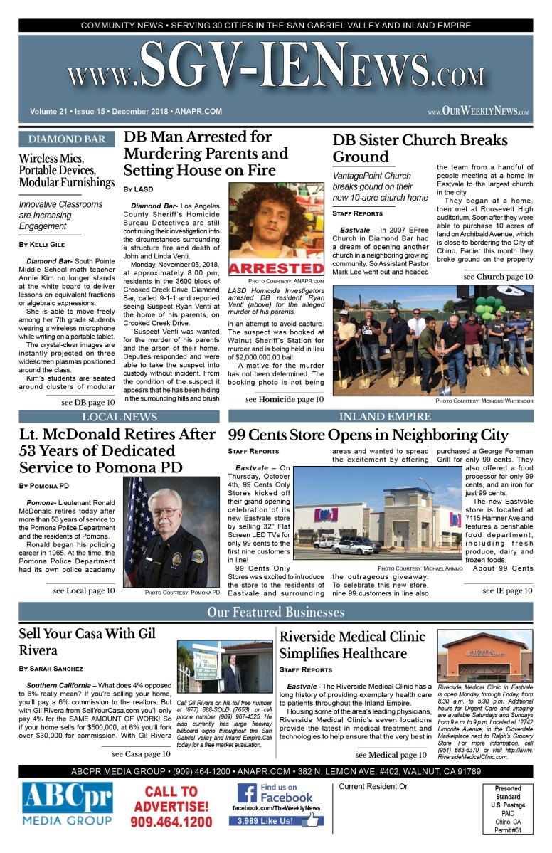 SGV-IE News: Complete Edition December 2018 | ABC PR -Community News ...